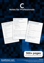 C Notes for Professionals book - jpralves.net